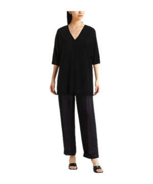 Max Mara Solid Color V-neck Short-sleeve T-shirt