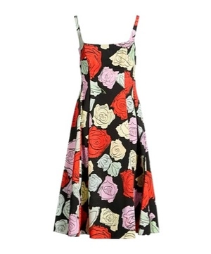 Marni Floral Print Poplin Flared Dress