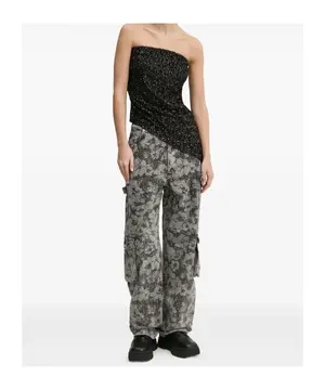 ANIYE BY Sequin Embellished Asymmetrical Strapless Top