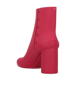 MAISON MARGIELA Solid Color Round-toe Ankle Boots