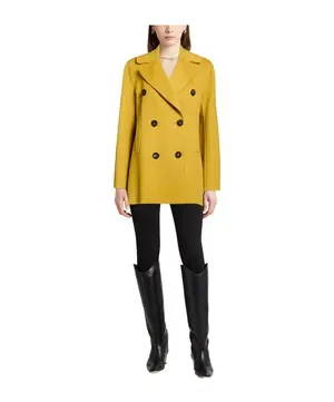 Max Mara Double-breasted Wool Flannel Coat