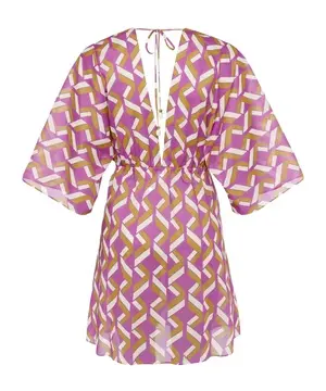 ERES Geometric Print Kimono Dress - Pink