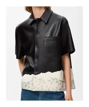 Loewe Short Sleeve Shirt In Nappa Lambskin