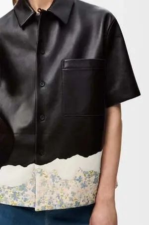 Loewe Short Sleeve Shirt In Nappa Lambskin