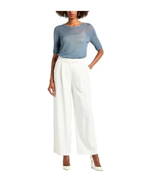 Max Mara Minimalist Wool Knit Short Sleeve Top