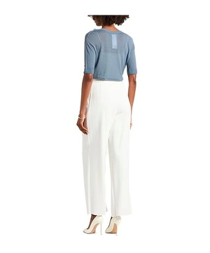 Max Mara Minimalist Wool Knit Short Sleeve Top