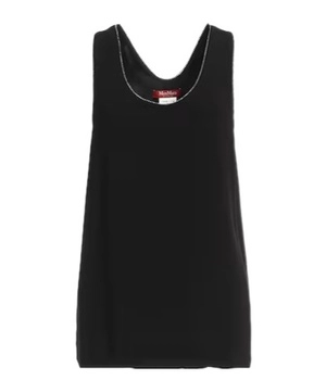 Max Mara Solid Color Sleeveless Top - Black