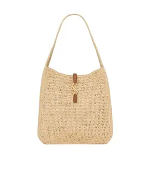 Saint Laurent Le 5 À 7 Raffia Shoulder Bag