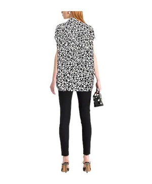 Marni Oversized Floral Print Sleeveless Poplin Shirt
