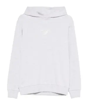Eleventy Slogan-print Hoodie - Light Gray