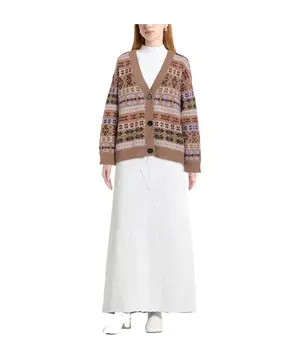 Max Mara Multicolor Thick Knitted Cardigan