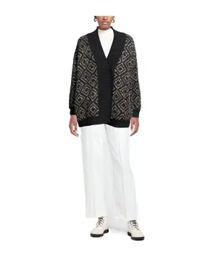 Brunello Cucinelli Argyle Knit Cardigan With Sequins
