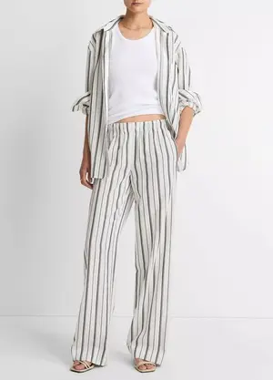 Vince Striped Wide-leg Trousers