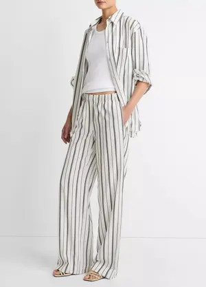 Vince Striped Wide-leg Trousers