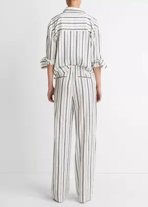 Vince Striped Wide-leg Trousers
