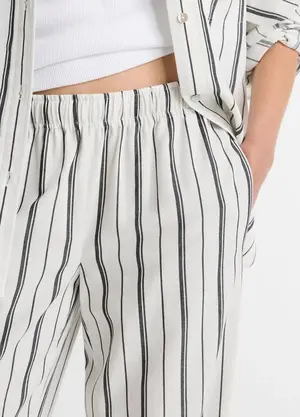 Vince Striped Wide-leg Trousers
