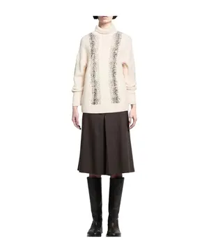 Max Mara Turtleneck Knit Sweater With Sequins