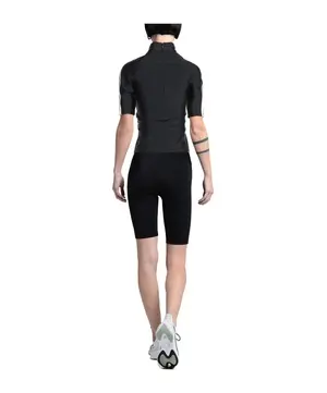 Balenciaga High-neck Short-sleeve Top With Graphic Print - Black
