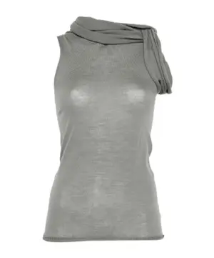 Rick Owens Sleeveless Draped Top - Grey