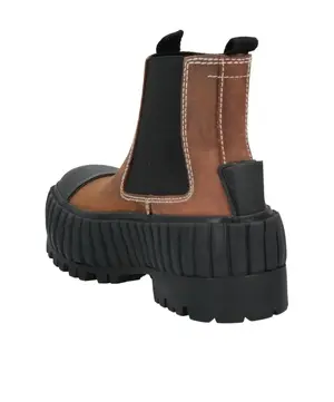MAISON MARGIELA Two-tone Platform Boots - Camel