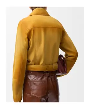 Loewe Cropped Suede Lambskin Jacket