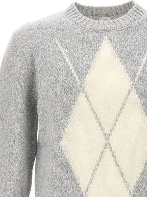 Eleventy Geometric Pattern Wool Sweater