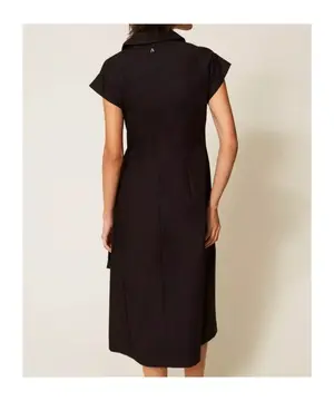 TWINSET Double-breasted Dress With Side Buckle Detail