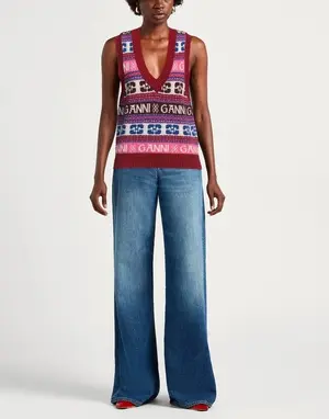 GANNI Colorful Sleeveless Knit Top