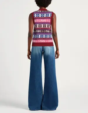 GANNI Colorful Sleeveless Knit Top