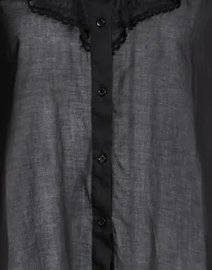 Max Mara Semi-sheer High-neck Lace Trim Blouse