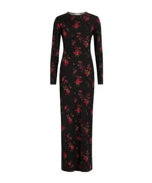 REFORMATION Floral Print Maxi Dress - Black