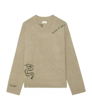 Zadig&Voltaire Marko Lc Graphic Sweater - Olive