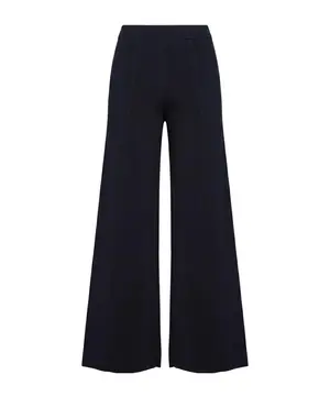 Max Mara Loose Knit Casual Pants - Black
