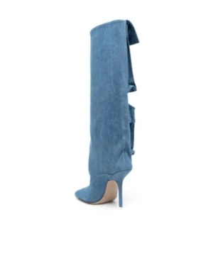 Attico Sienna 105mm Denim Boots