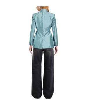 Max Mara Double-breasted Blazer In Shantung