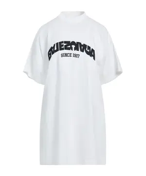 Balenciaga Oversized Long T-shirt With Printed Logo - White