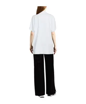Balenciaga Oversized Long T-shirt With Printed Logo - White