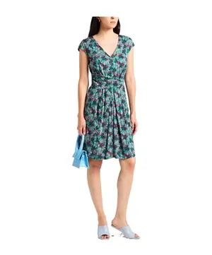 Max Mara V-neck Short-sleeve Floral Dress