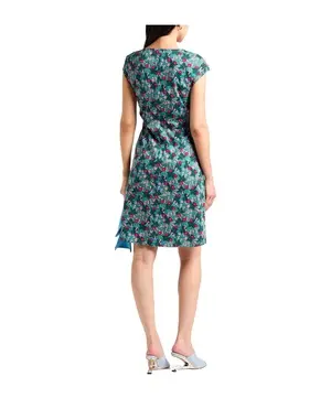 Max Mara V-neck Short-sleeve Floral Dress