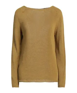 Max Mara Solid Color Linen Long-sleeve Knit Sweater - Brown