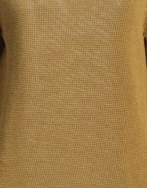 Max Mara Solid Color Linen Long-sleeve Knit Sweater