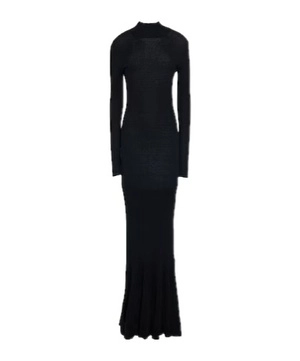 Balenciaga Cashmere Ribbed-knit Long-sleeve Turtleneck Dress