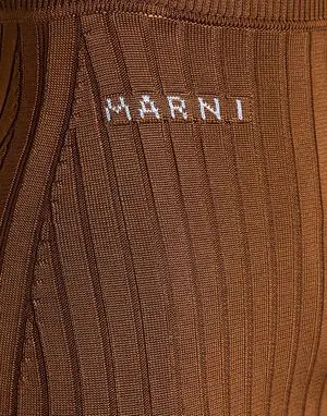 Marni Solid Color Knitted Pencil Skirt