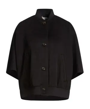 Max Mara Solid-color Cashmere Coat - Black