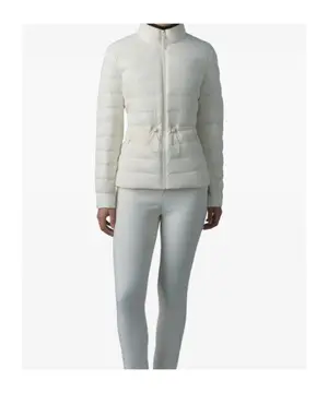 Mackage Jacyey City Quilted Drawstring Jacket - White