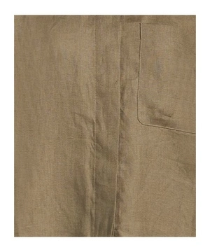 MAXCO. Solid Color Long Sleeve Linen Shirt