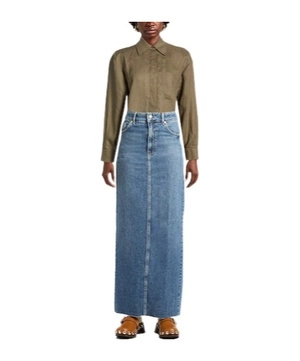 MAXCO. Solid Color Long Sleeve Linen Shirt
