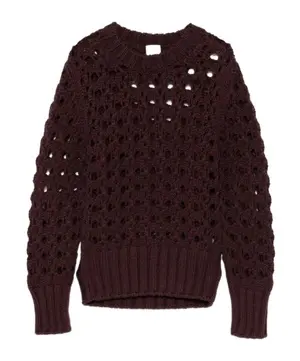 Eleventy Open-knit Crew-neck Sweater - Black