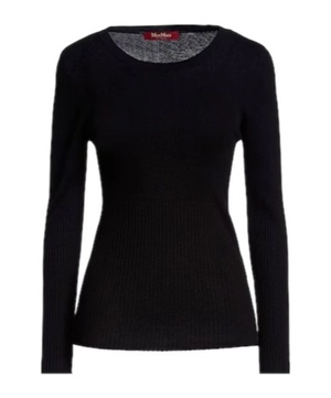 Max Mara Lightweight Solid Knit Sweater - Black