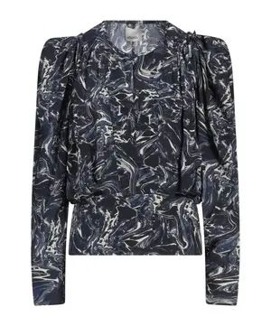 Isabel Marant Étoile Marble-print Long-sleeve Blouse